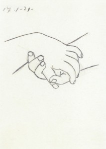 Verschränkte Hände , 17.1.1928 von Picasso Pablo Kunst Postkarte und ...